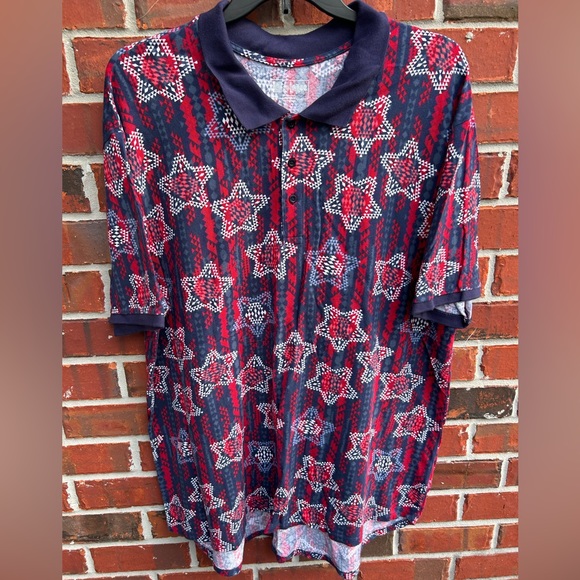 LuLaRoe | Shirts | Lula Roe Mens Short Sleeve Polo Star Themed American ...
